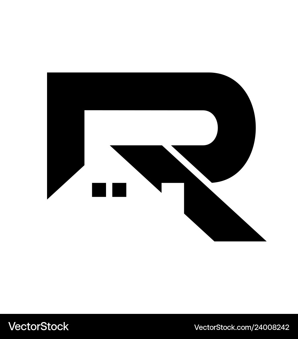 Modern Initial R Real Estate Logo Royalty Free Vector Image