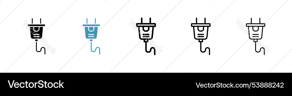 Plug icon set Royalty Free Vector Image - VectorStock