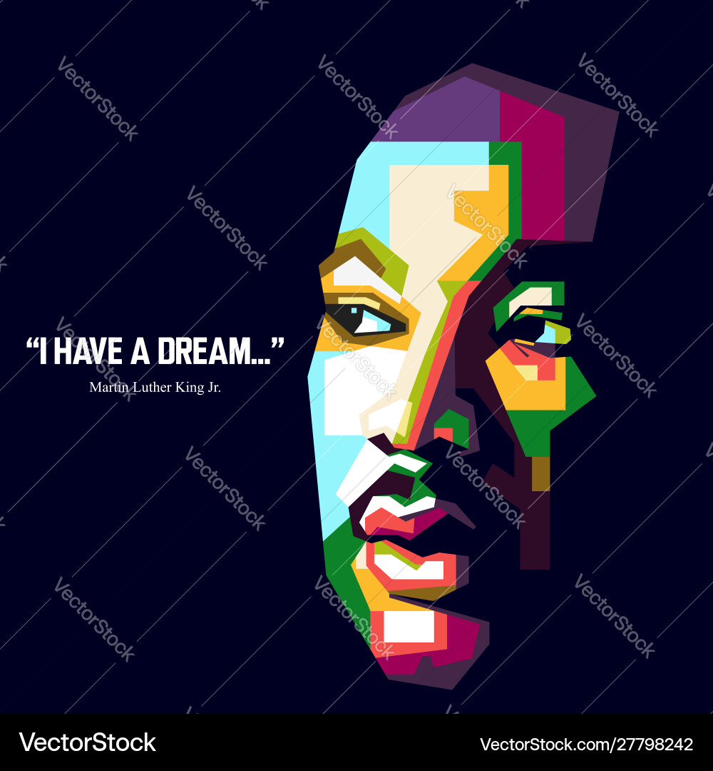 Quote from martin luther king Royalty Free Vector Image