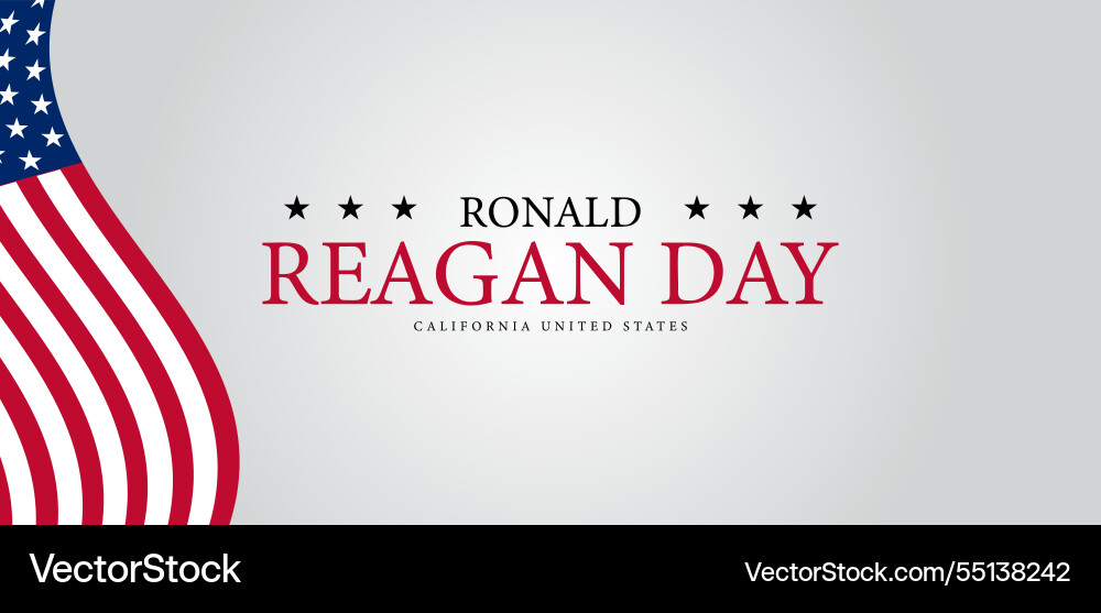 Remembering ronald reagan the legacy Royalty Free Vector