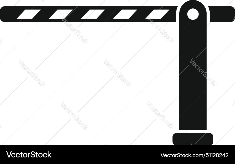Road striped barrier icon simple sign Royalty Free Vector