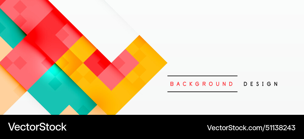 Colorful geometric pattern with diagonal arrow Vector Image