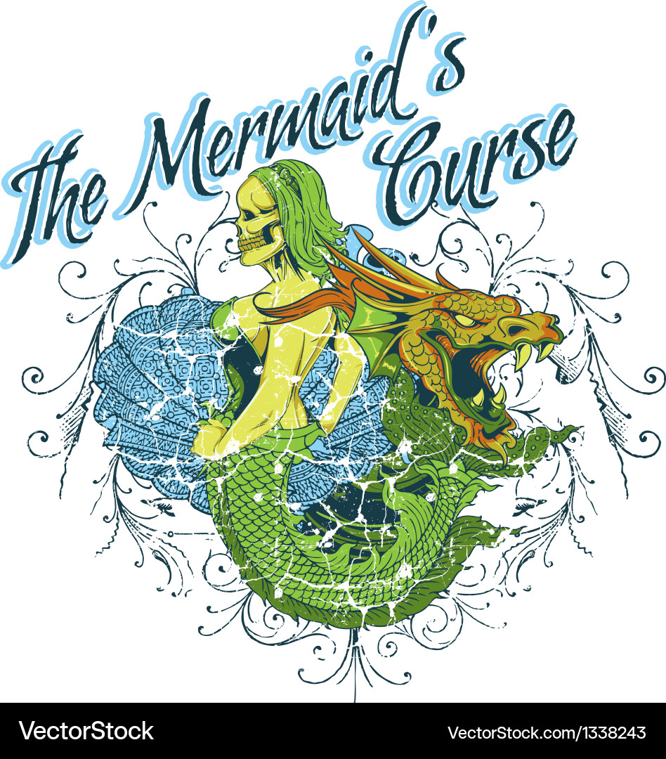Mermaids curse Royalty Free Vector Image - VectorStock