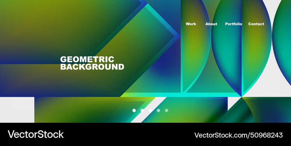 Minimal geometric web site page template design Vector Image