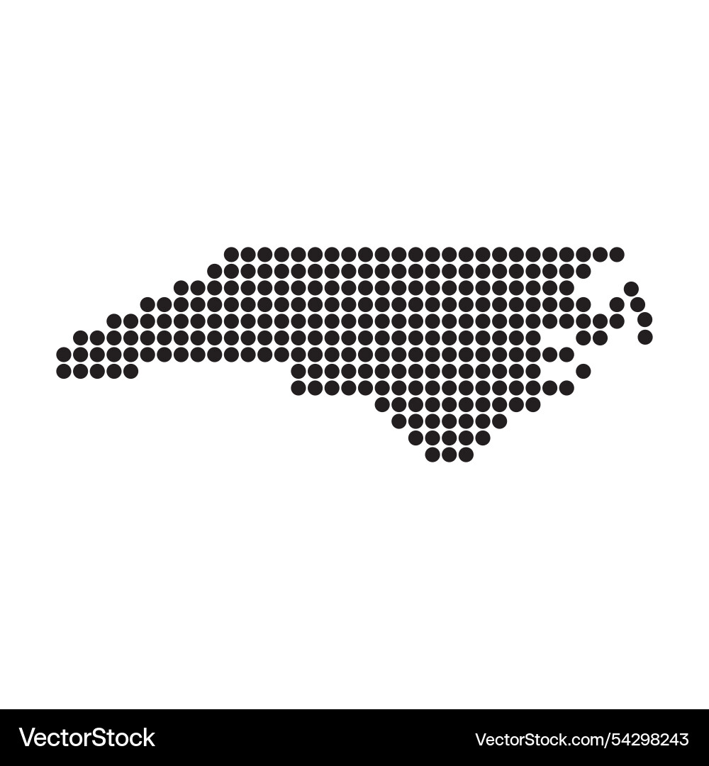 North carolina state map Royalty Free Vector Image