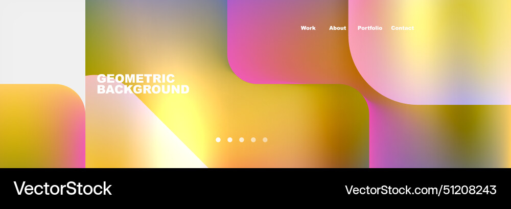 Square internet web page design template Vector Image