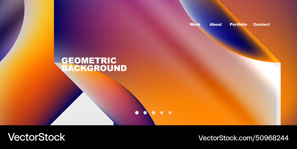 Abstract geometric shapes web design page Vector Image