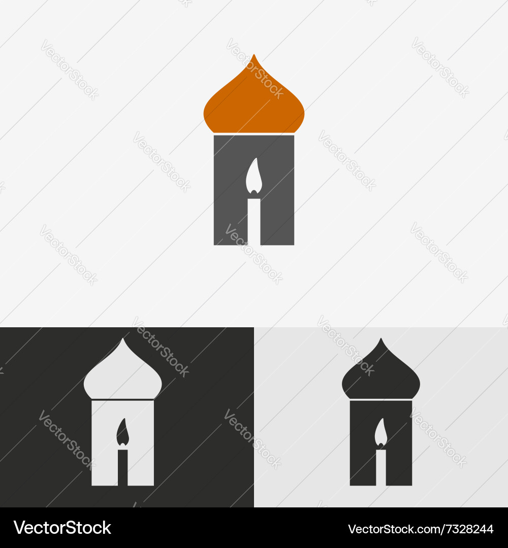 Candle religious symbol Royalty Free Vector Image