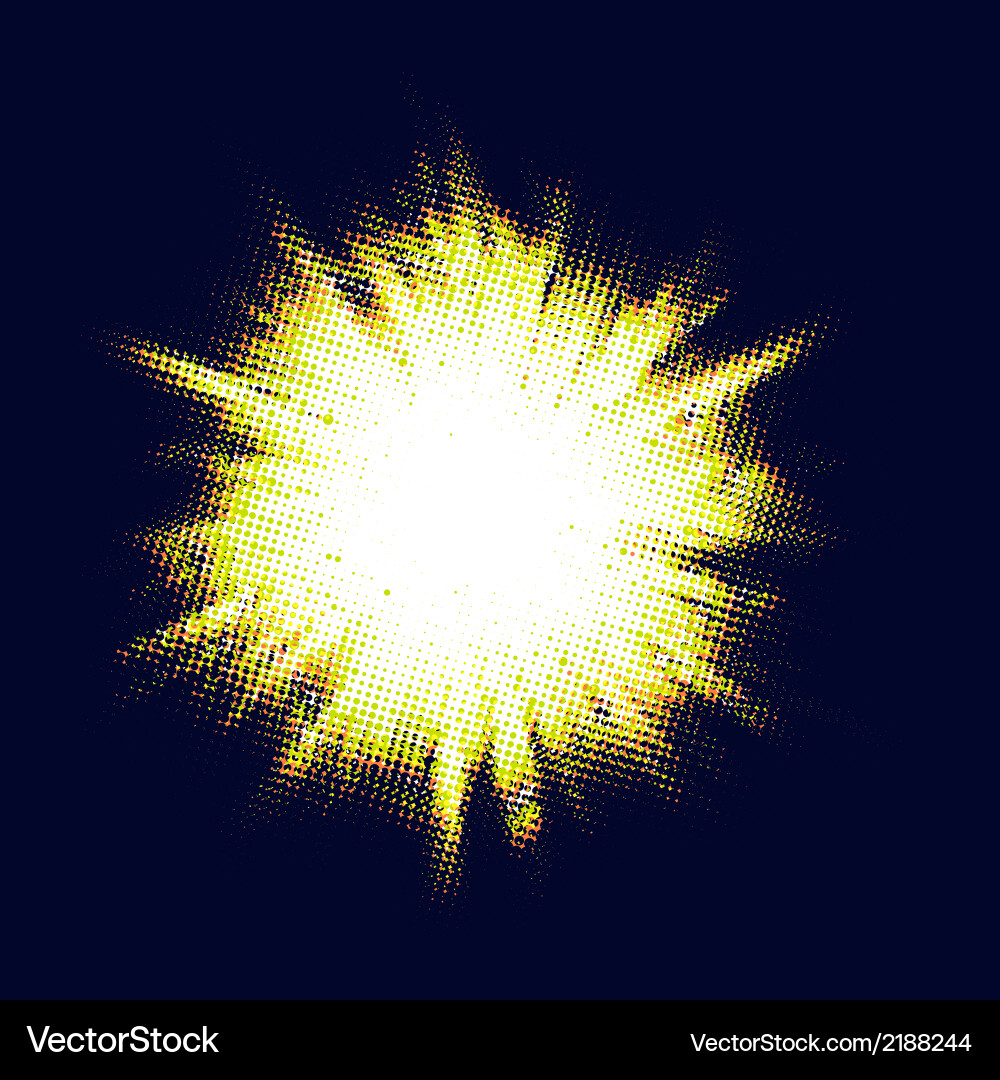 Colorful Halftone Burst Explosion Royalty Free Vector Image