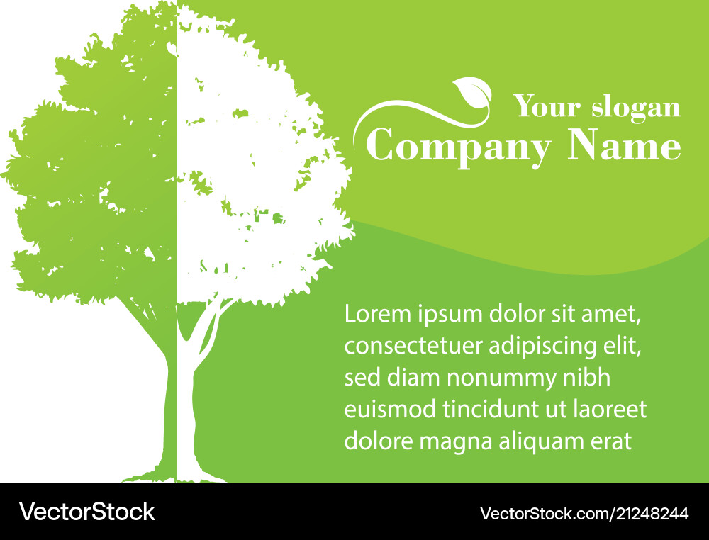 Green tree template Royalty Free Vector Image - VectorStock