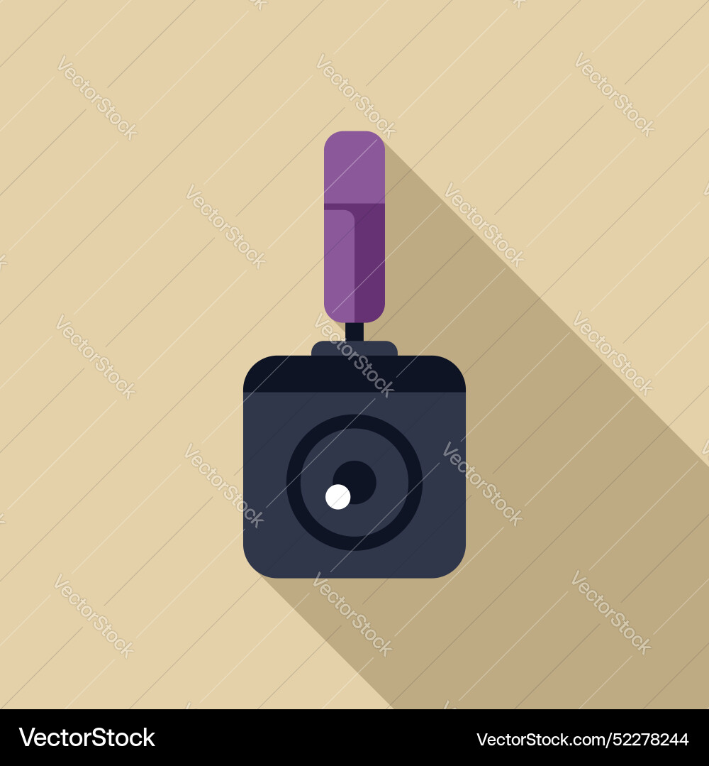 Modern dashcam recording road trip with long Vector Image