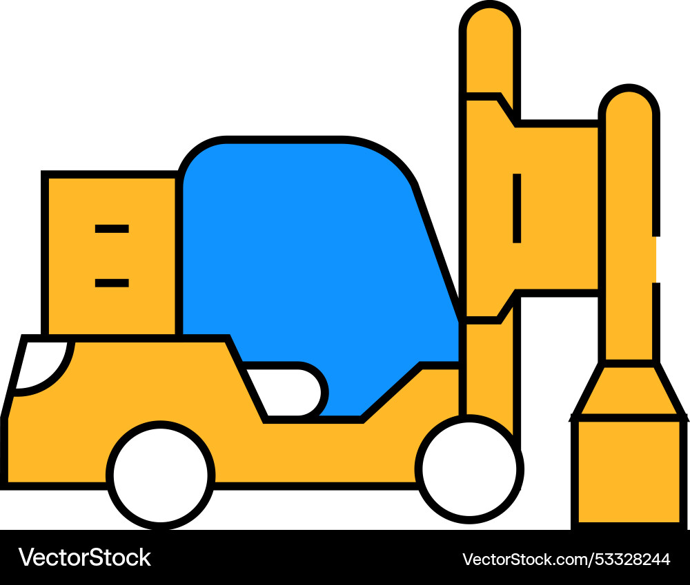 Pile driver icon color Royalty Free Vector Image