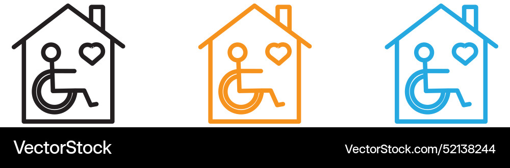 Retirement home logo set collection for web app ui