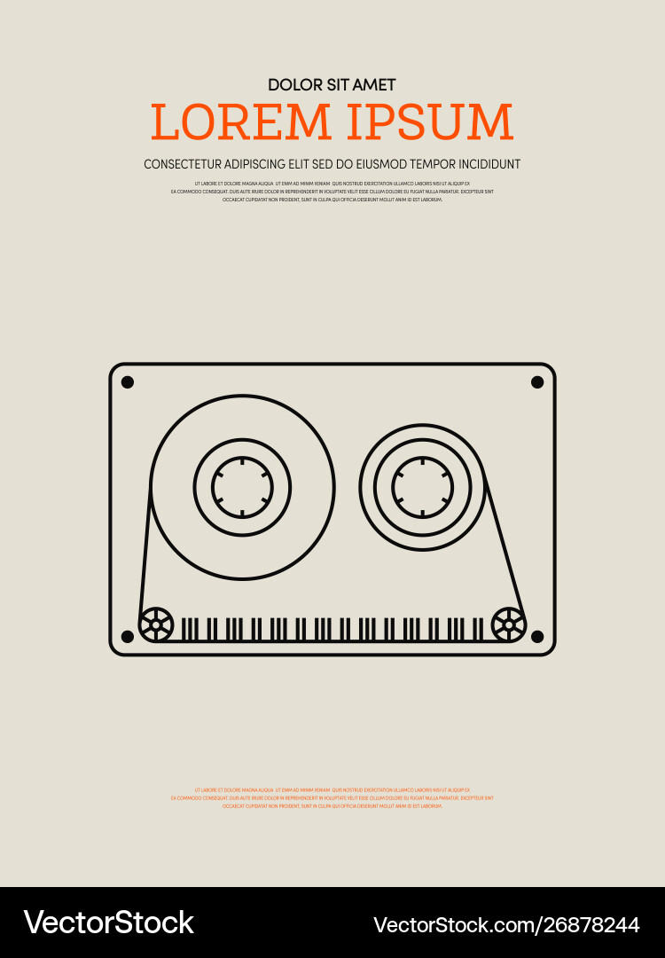 Retro Music Poster Background Royalty Free Vector Image