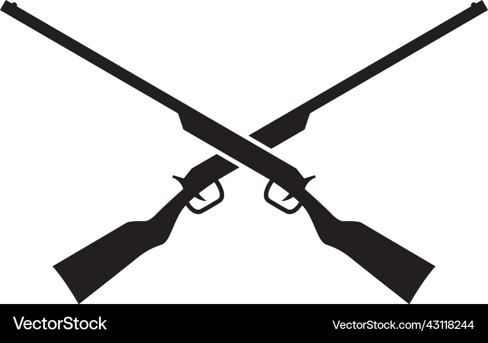 Rifle gun hunting template Royalty Free Vector Image