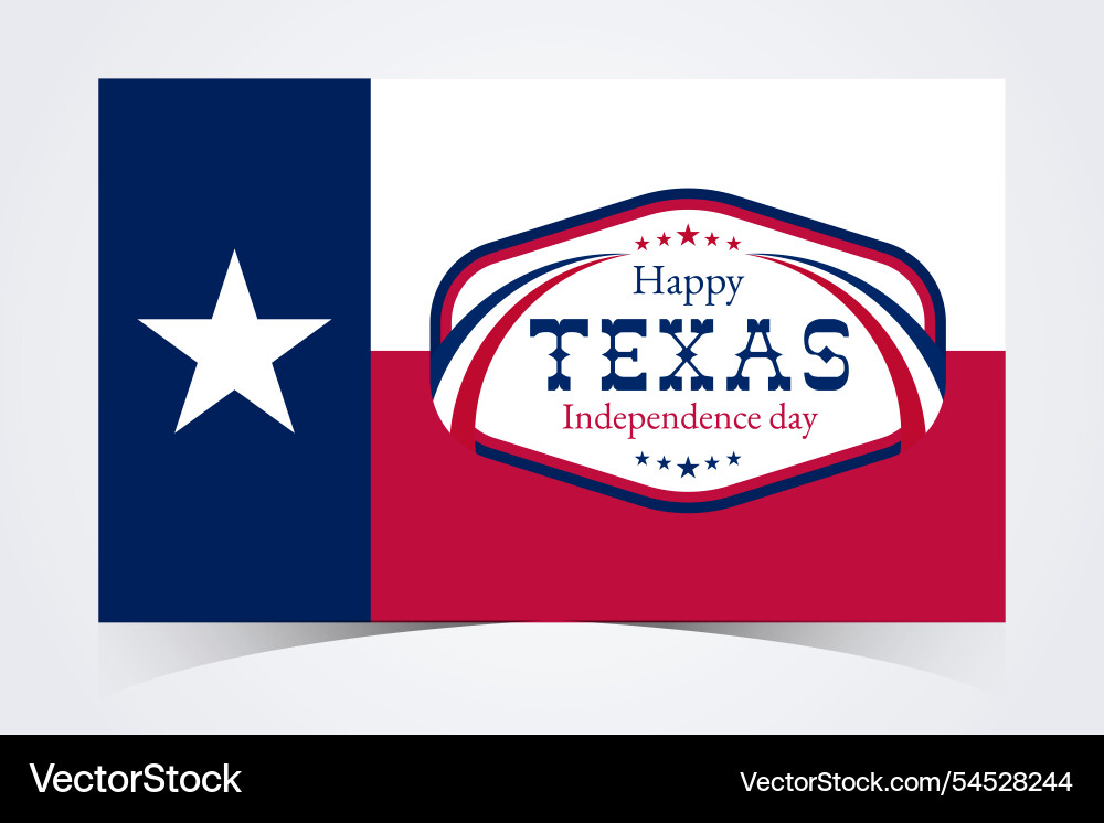 Texas independence day banner happy Royalty Free Vector