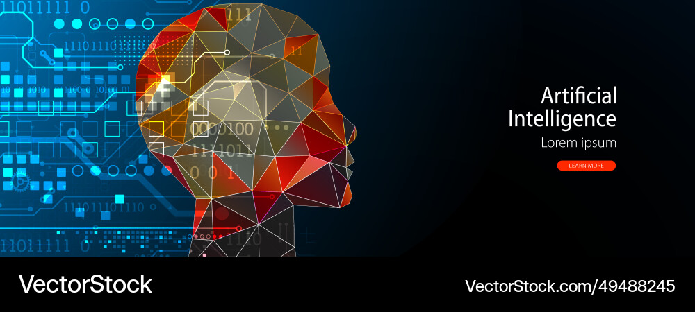 Ai artificial intelligence robotics concept human Vector Image
