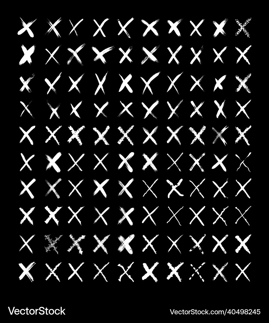 Collection of texturing crosses Royalty Free Vector Image