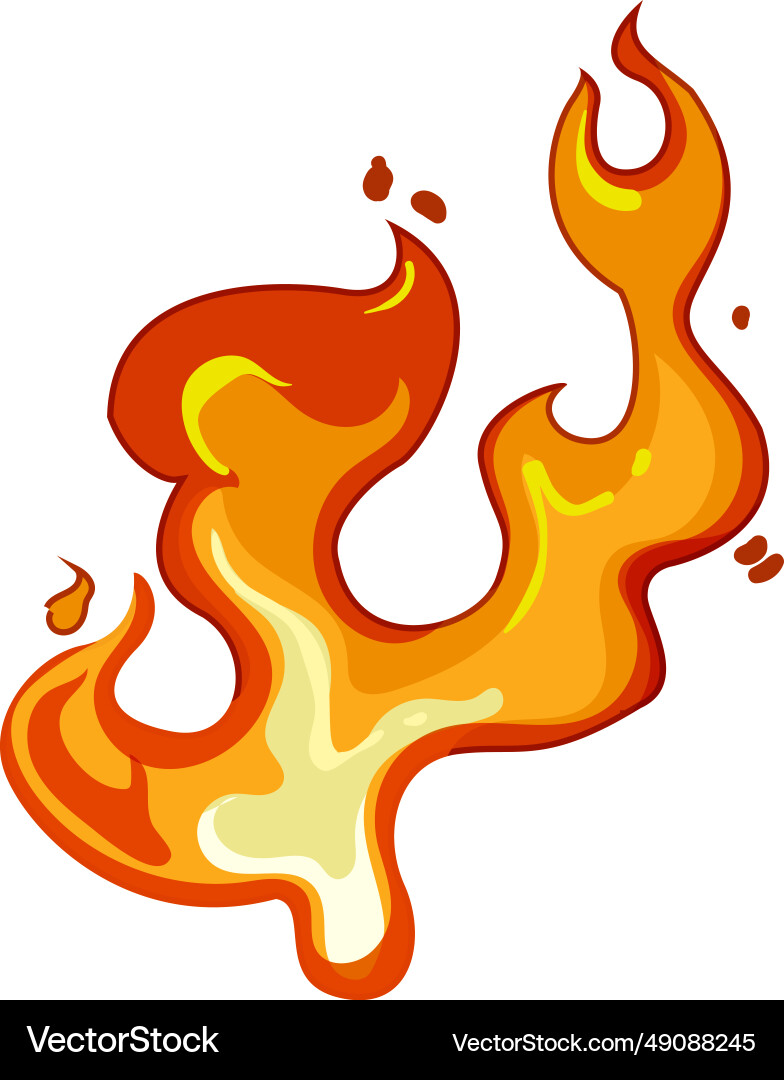 Glow flame cartoon Royalty Free Vector Image - VectorStock