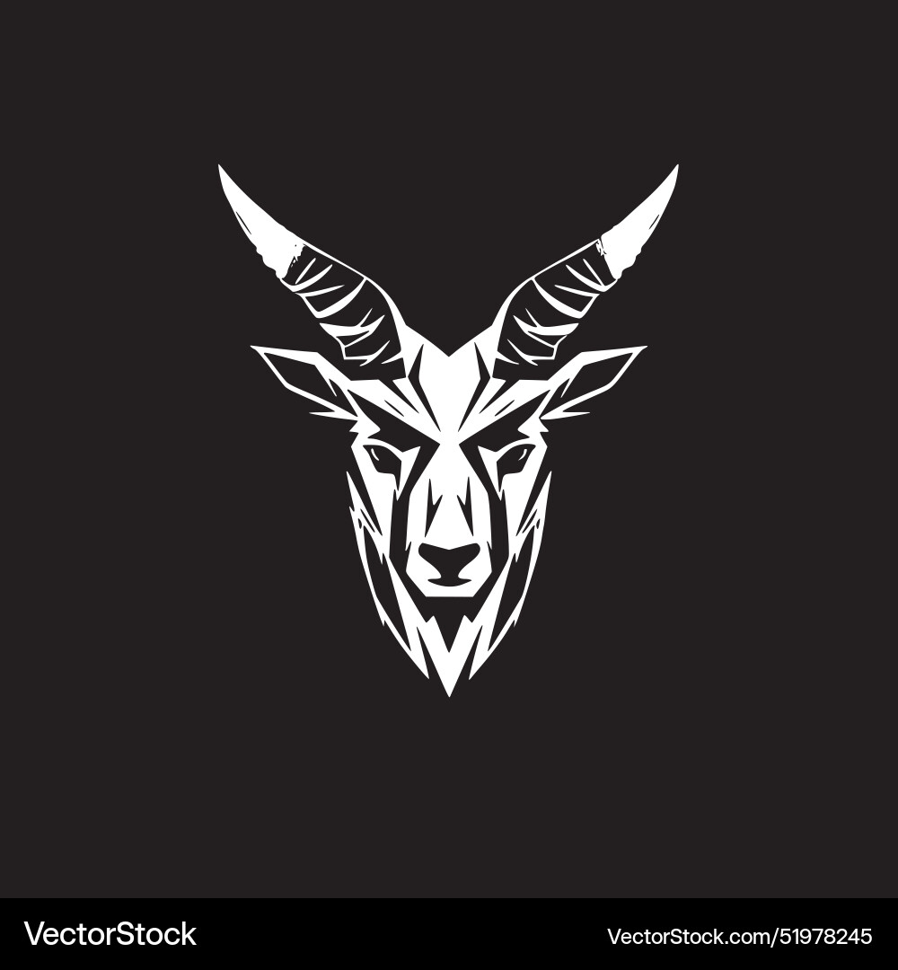 Goat - minimalist and flat logo Royalty Free Vector Image