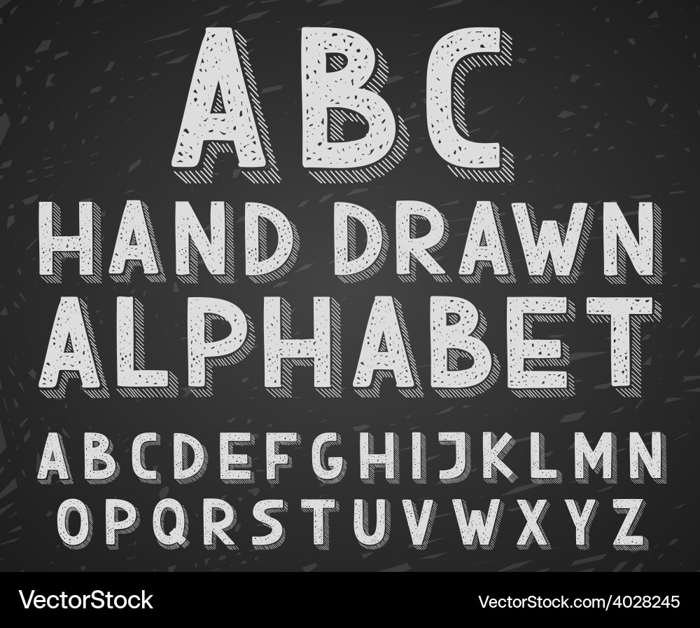 Hand drawn doodle sketch alphabet letters Vector Image
