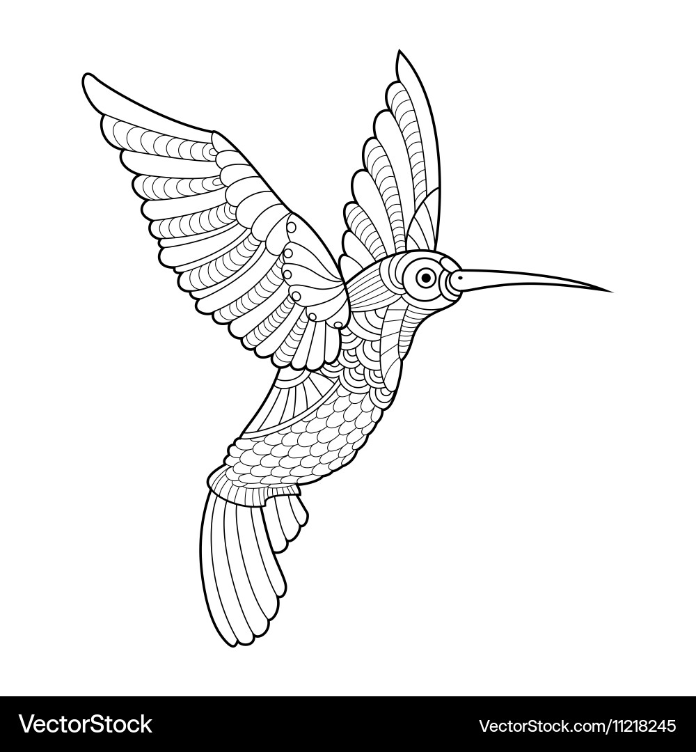 Mandala Hummingbird Coloring Page: A Journey of Relaxation and Creativity