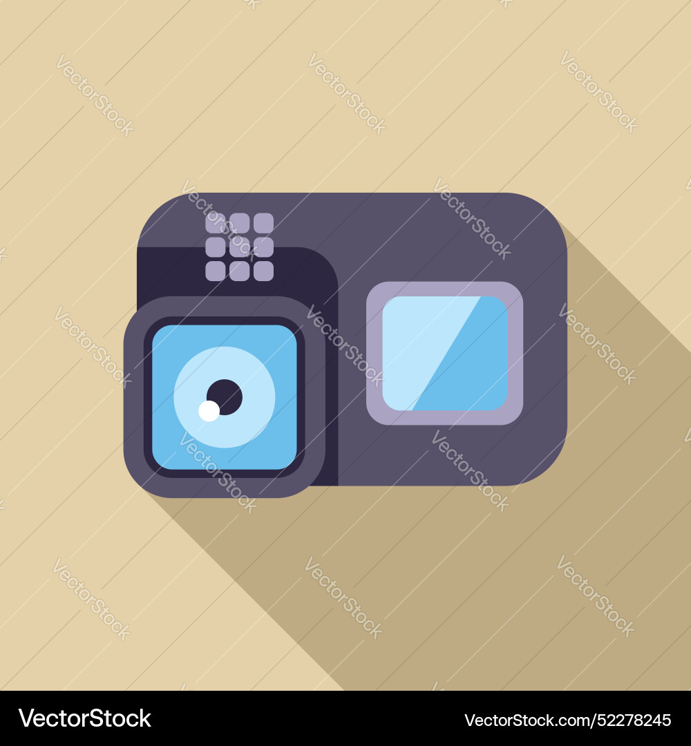 Modern action camera capturing extreme sports Vector Image