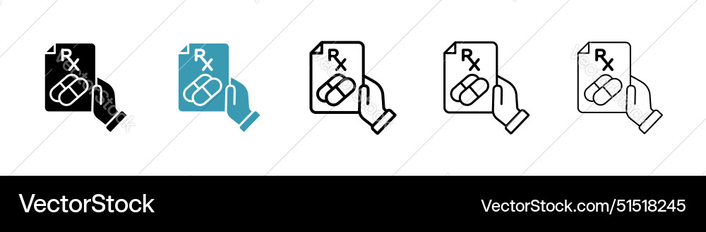 Rx icon Royalty Free Vector Image - VectorStock