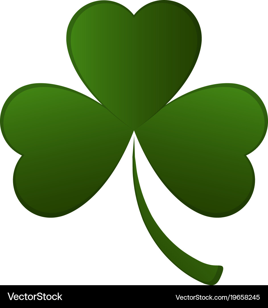 Three leaf clover Royalty Free Vector Image - VectorStock