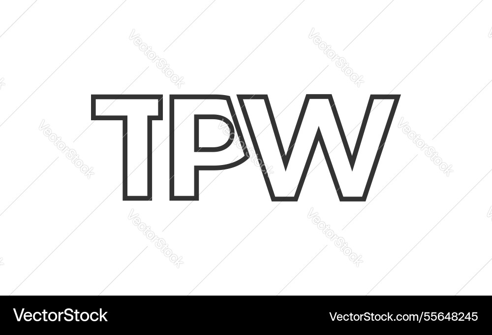 Tpw Logo Design Vorlage mit stark und modern Vektorbild