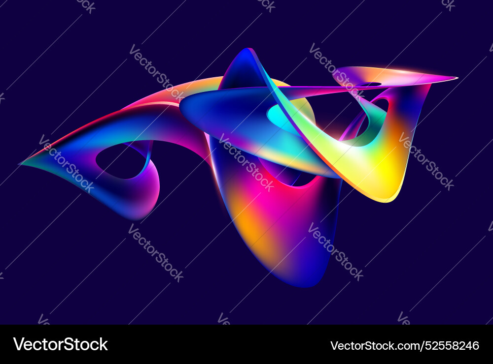 Colorful spiral ribbon abstract background Vector Image