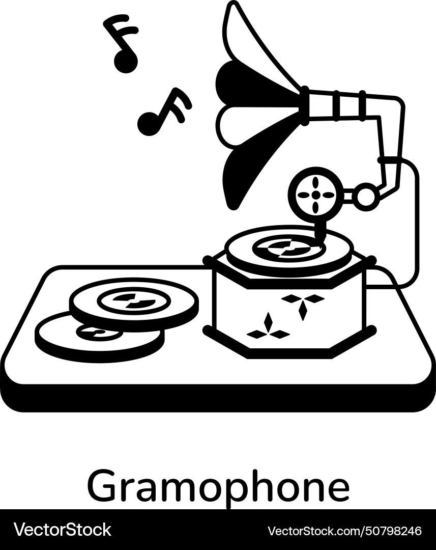 Gramophone Royalty Free Vector Image - VectorStock