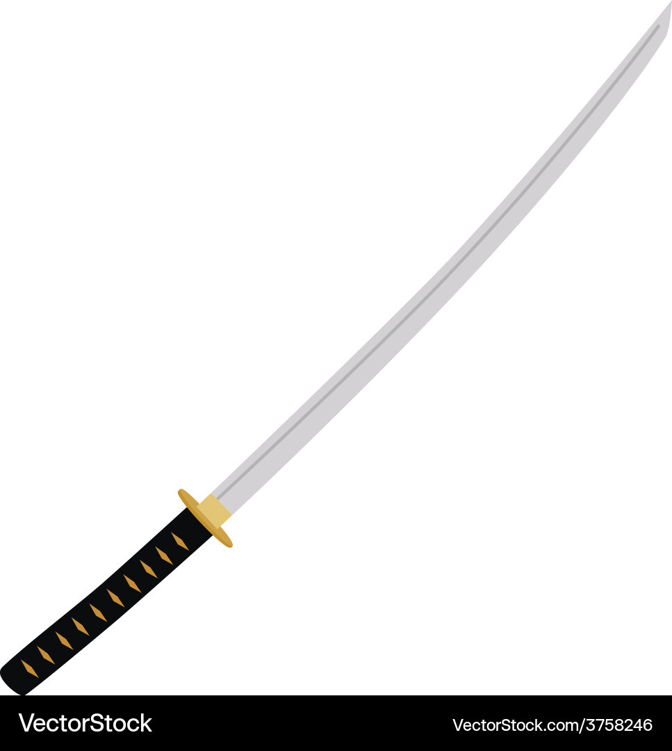 Japanese Katana Sword Royalty Free Vector Image