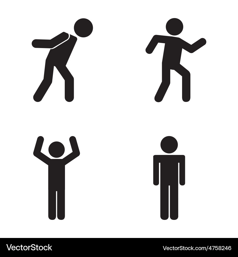Simple Human Figure Icon Royalty Free Vector Image