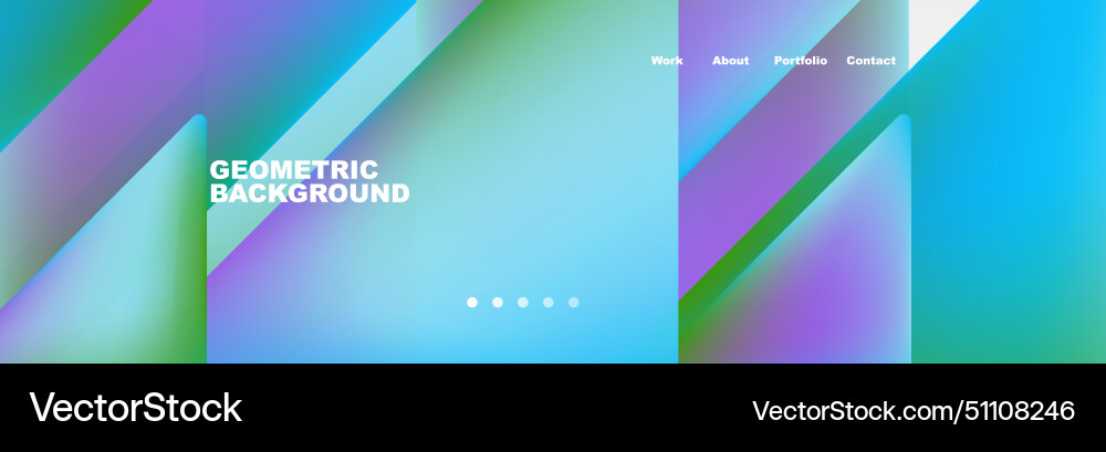 Vibrant geometric background with gradient Vector Image