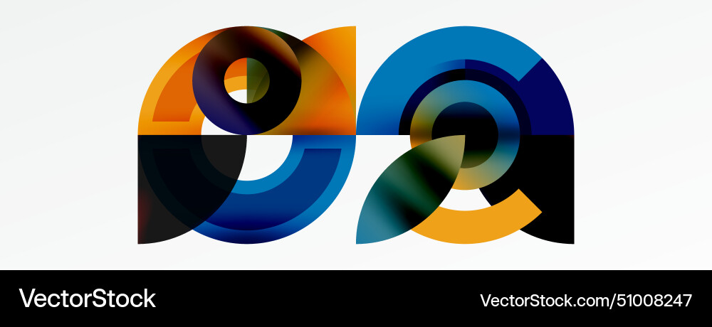 A colorful logo for company called 99 Royalty Free Vector