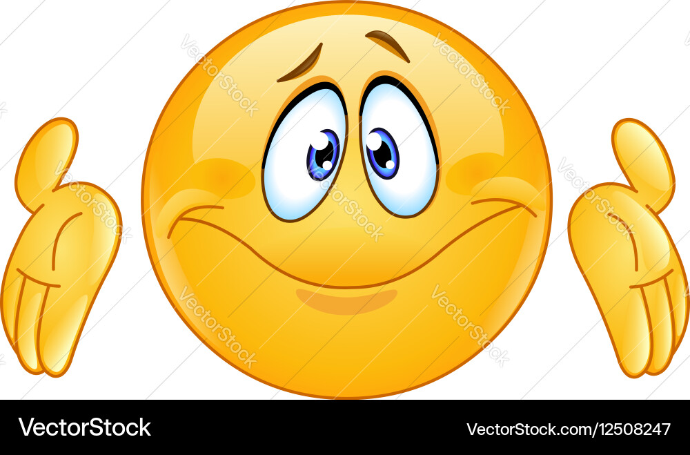 Dont know emoticon Royalty Free Vector Image - VectorStock