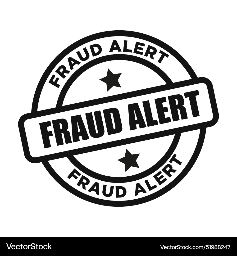 Fraud alert icon mark in filled style Royalty Free Vector