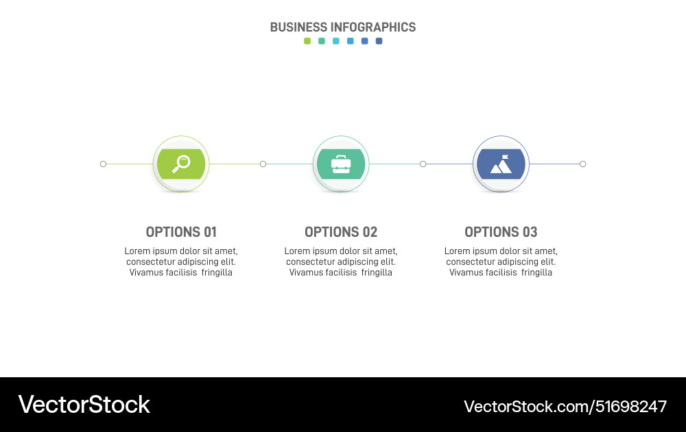 Horizontal progress bar featuring 3 arrow-shaped Vector Image