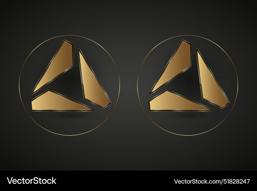 Set of two premium realistic shiny rectangle Vector Image