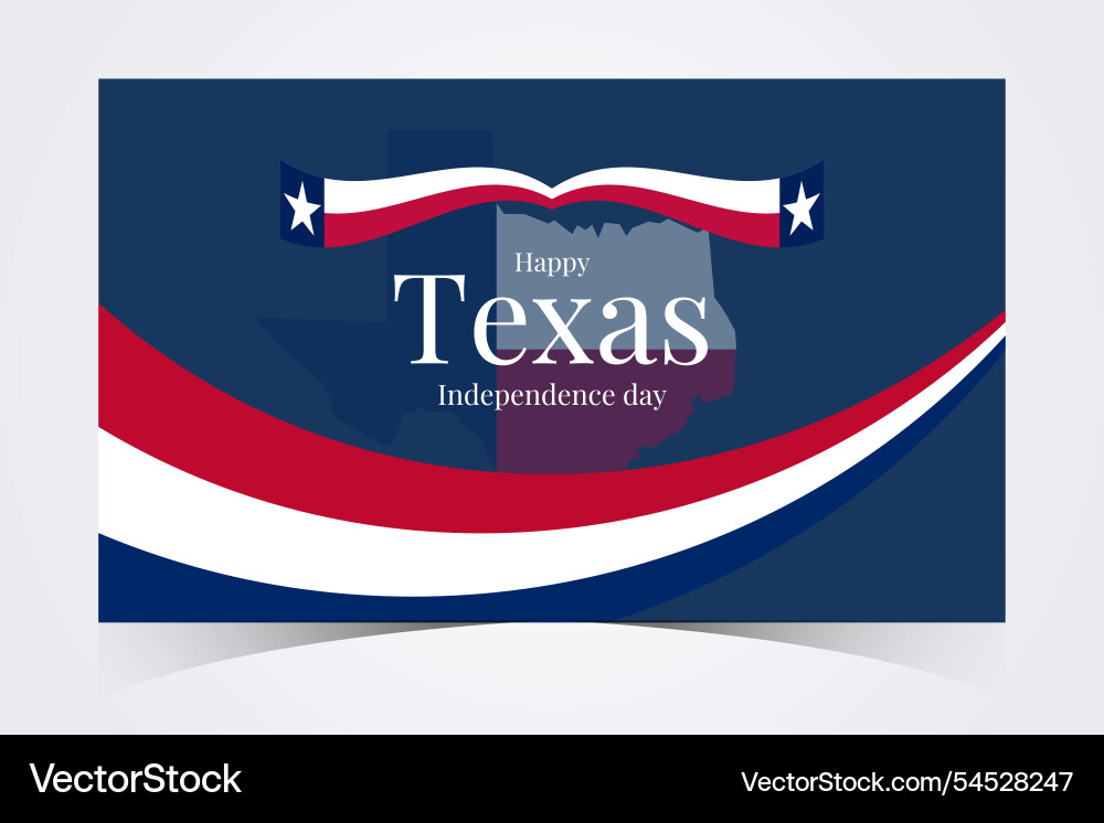 Texas independence day banner happy Royalty Free Vector