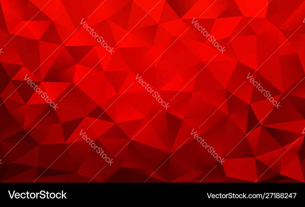 Vlow poly background red color Royalty Free Vector Image