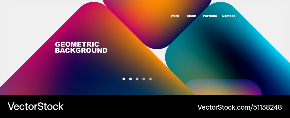 A geometric background with colorful triangles on Vector Image