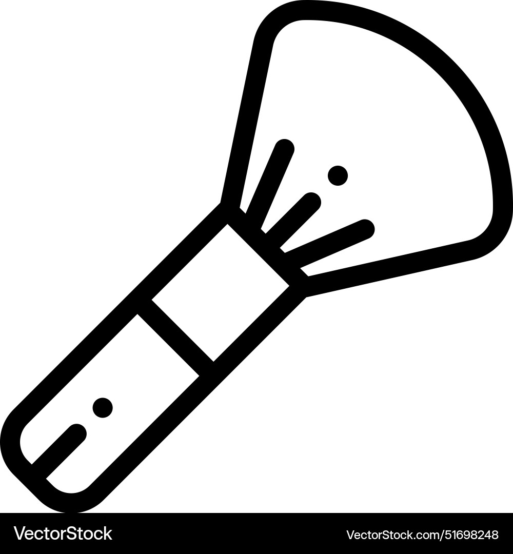 Brush icon thin linear style design isolated Vector Image Brush icon thin linear style design isolated Vector Image