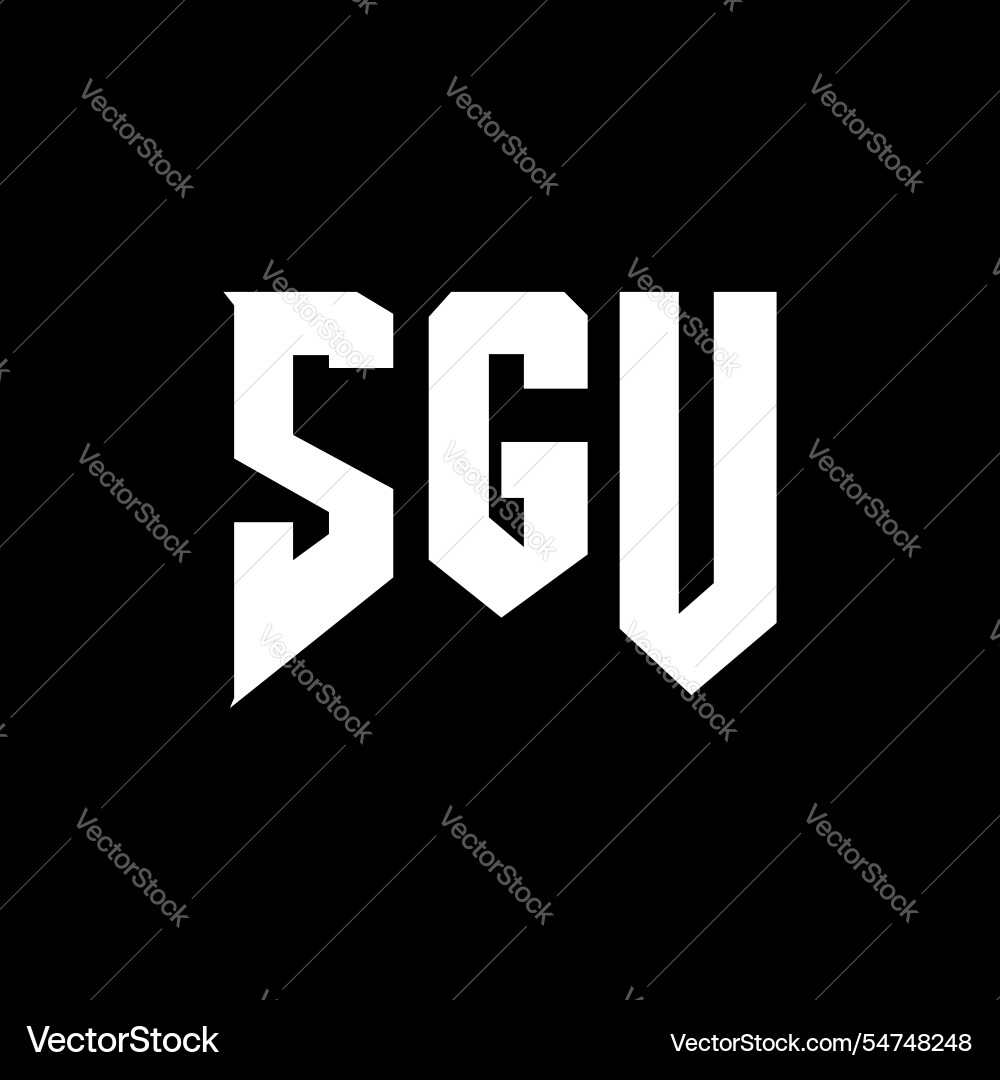 Sgu letter logo design for technology company Vector Image