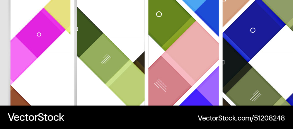 Square abstract poster set Royalty Free Vector Image