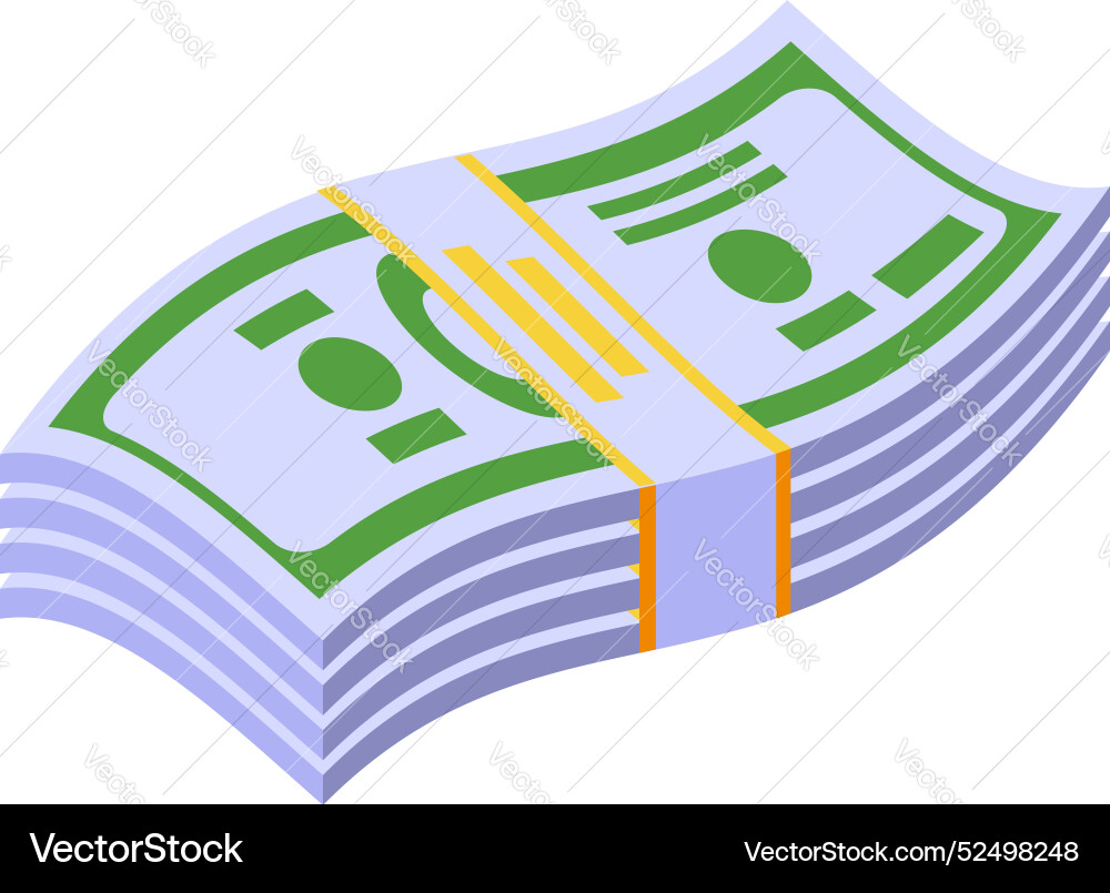Stack of cash money is growing representing Vector Image