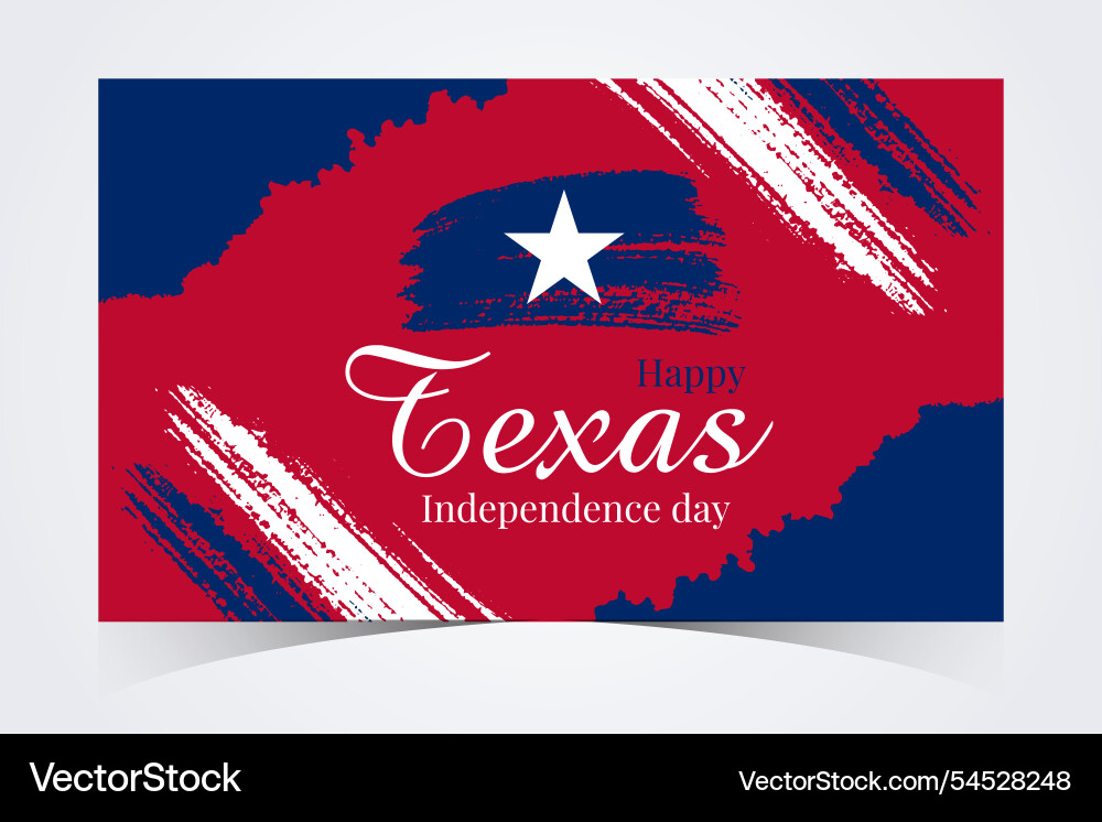 Texas independence day banner happy Royalty Free Vector