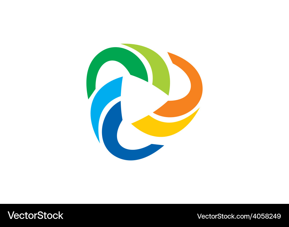 Circular color social media logo Royalty Free Vector Image