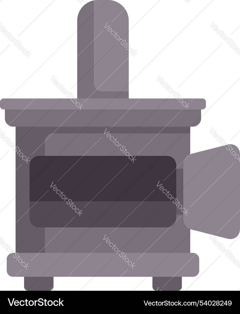 Classic cast iron stove burning wood generating Vector Image Classic cast iron stove burning wood generating Vector Image